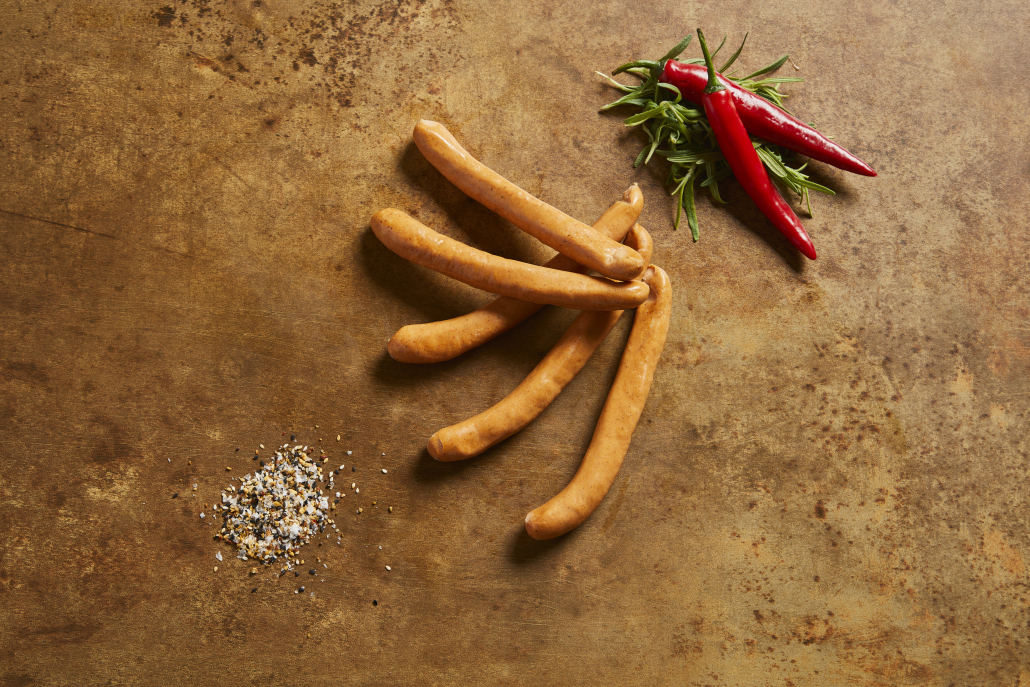 Grillpølser med Ost & Chili ca. 500 gram - Hopballe Mølle